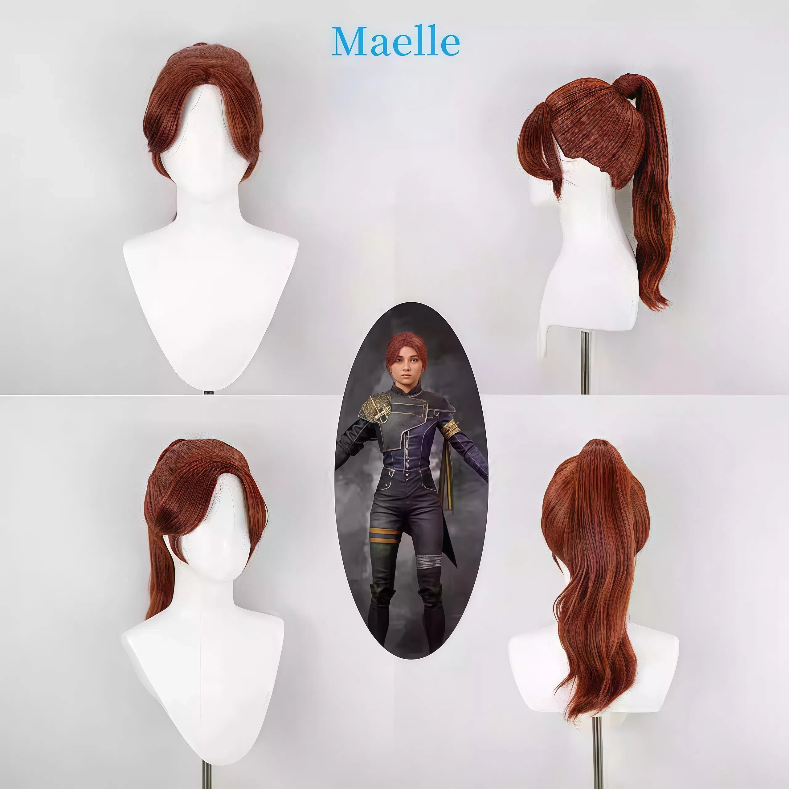 Clair Obscur: Expedition 33 Maelle Cosplay Wig - Voluminous High Ponyt ...